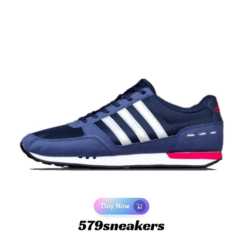 Jual Sepatu Adidas Neo City Racer Navy White Original 100% - Adidas Neo ...