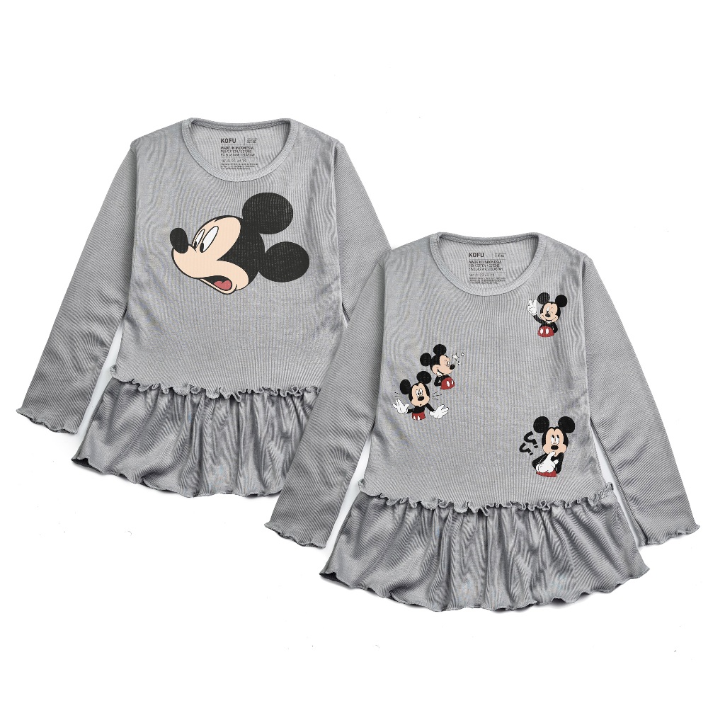 Jual KOFU KIDS - Tunik Anak Perempuan Bahan Kaos Slub Curly Disney ...