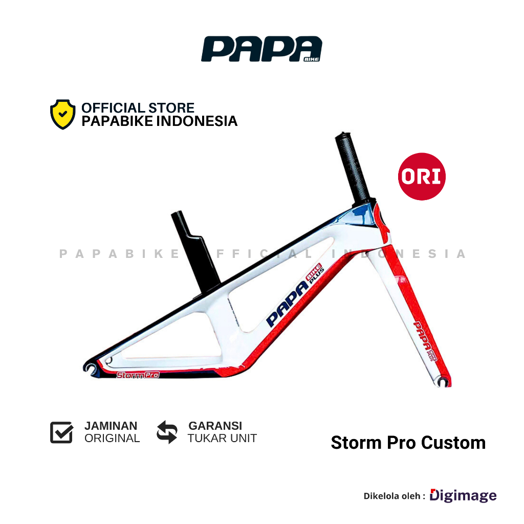 Jual 𝗢𝗥𝗜 PAPABIKE STORM PRO CARBON FRAME SPECIAL COLOR - Balance Bike ...