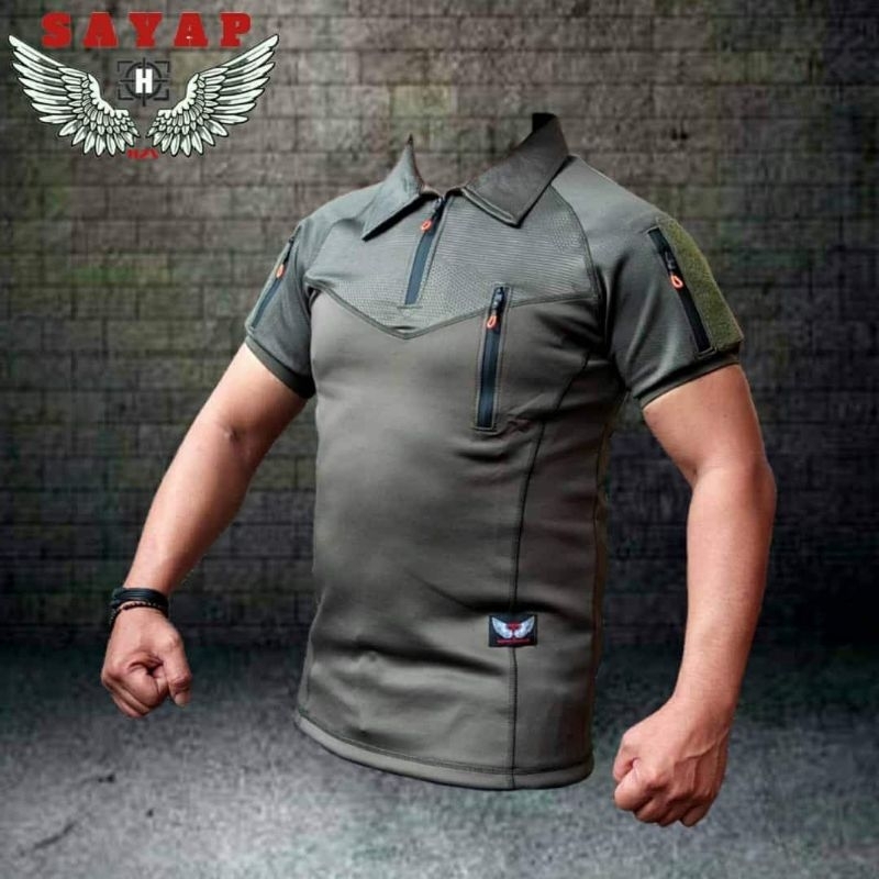 Jual BAJU KAOS BDU WANGKI COMBAT TACTICAL FULL SCUBA, ATASAN PRIA T-SHIRT BERKERAH LENGAN PENDEK ...