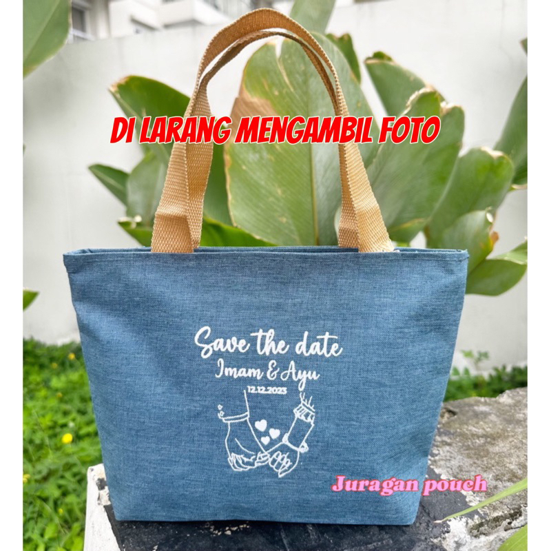 Jual (minimal order 100 pc) **TAS DENIM 25X20 CM MINI WATERPROF ADA ...