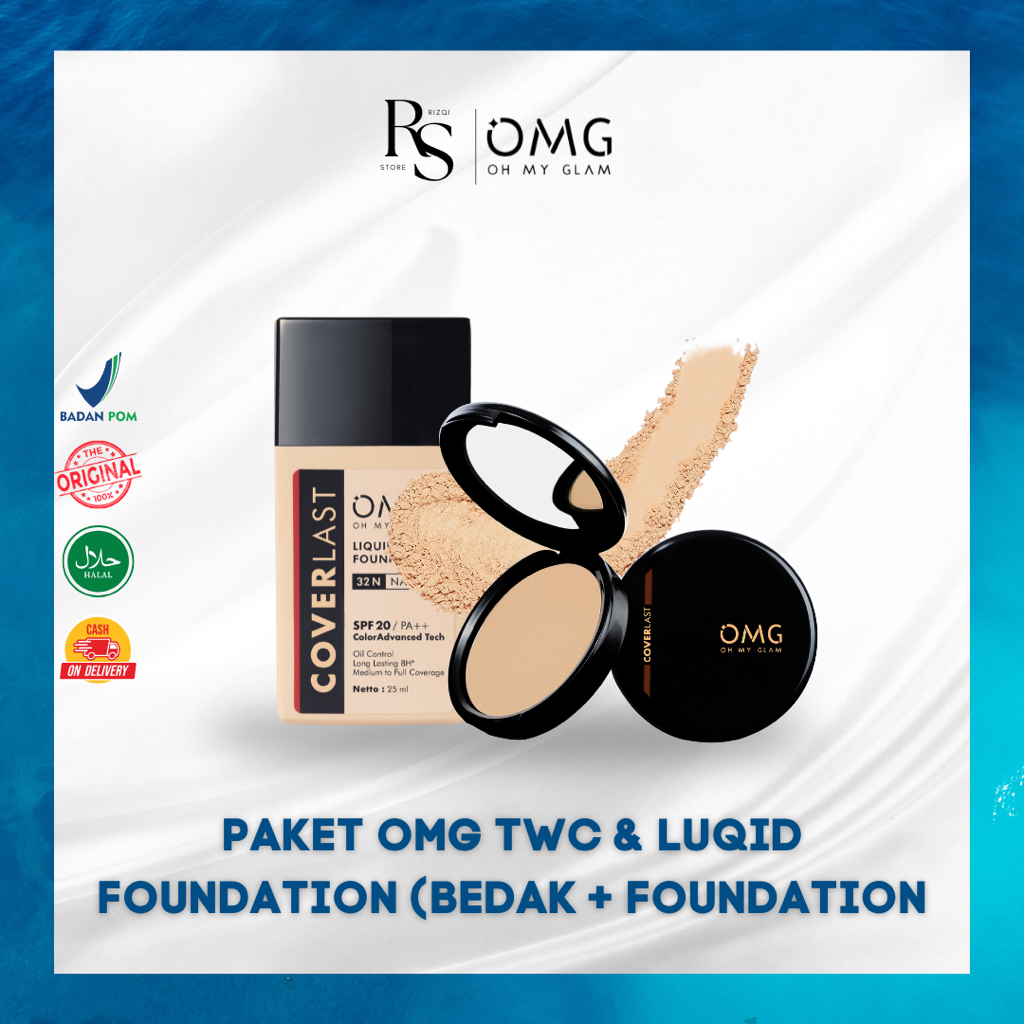 Jual ️ TERMURAH ️ PAKET OMG TWO WAY CAKE & OMG LIQUID FOUNDATION (BEDAK ...