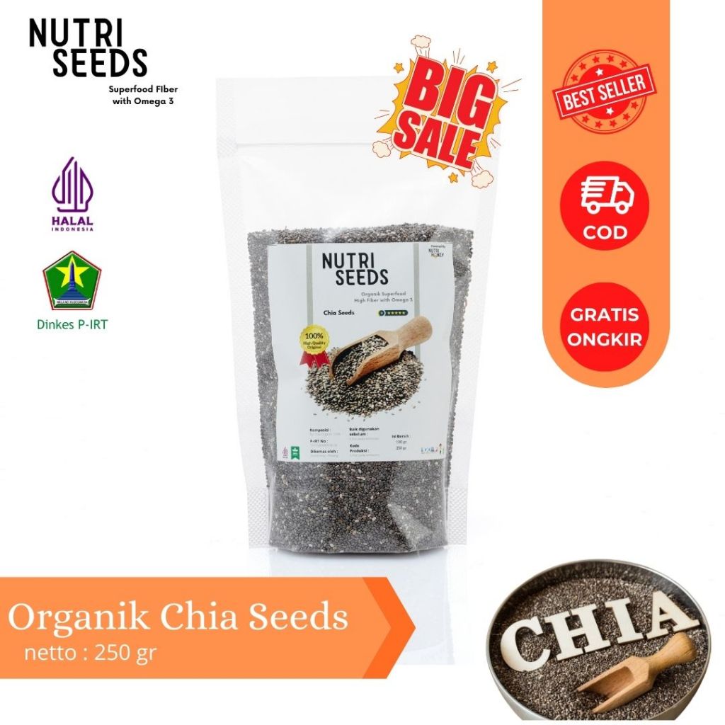 Jual Nutri Seeds - Organik Chia Seed - Grade Premium - Biji Chia Seed Mexico Premium | Shopee ...