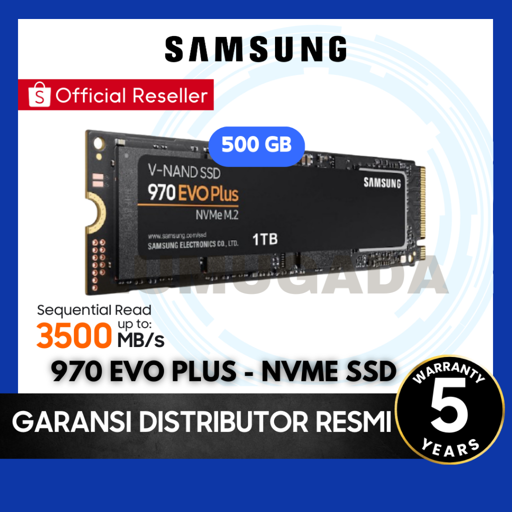Jual SAMSUNG SSD 970 EVO PLUS 500GB M2 NVMe M.2 PCIe 2280 - Garansi 5 Tahun | Shopee Indonesia