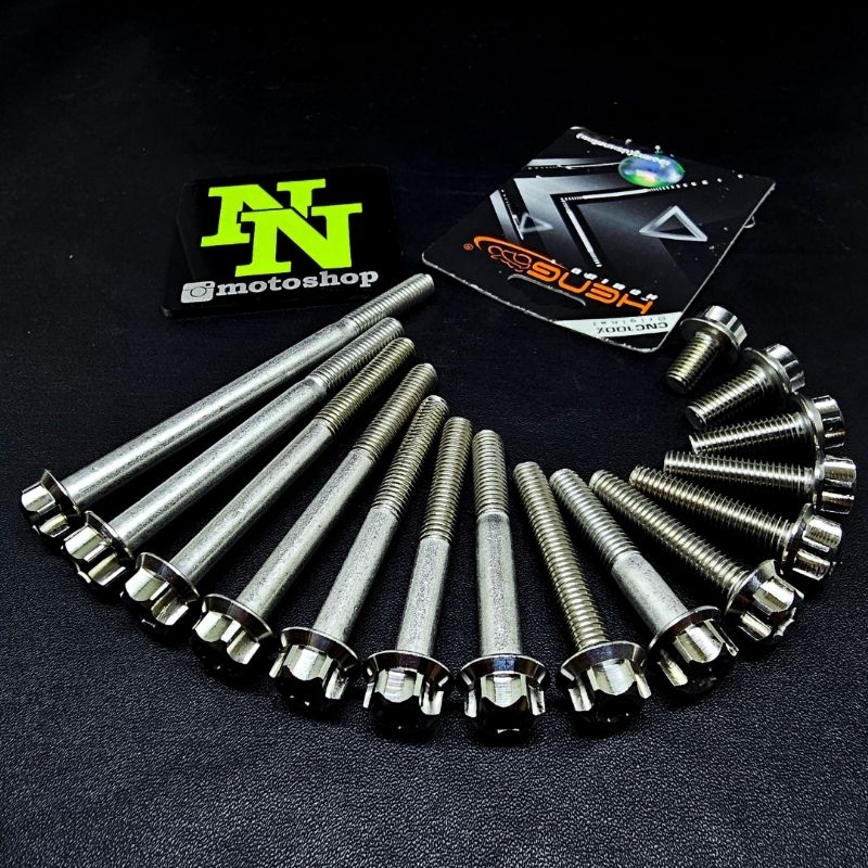 Jual baut 12 / m8 panjang 1cm sampai 12cm baut probolt stainless HENG CNC 5G thailand ( 1 biji ...