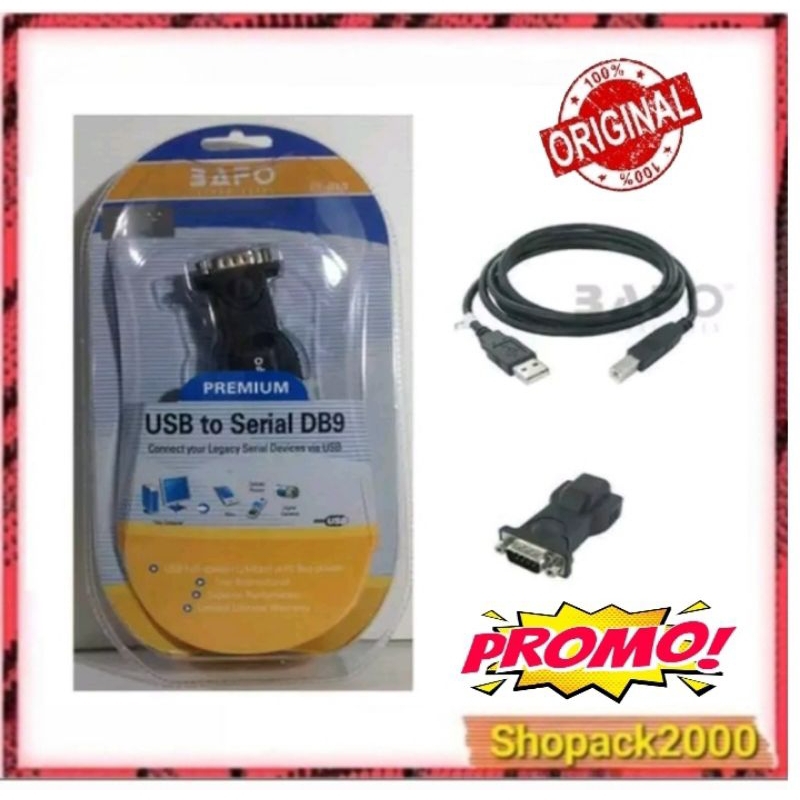 Jual Bafo BF-810 Kabel USB to Serial RS232 DB9 | Shopee Indonesia