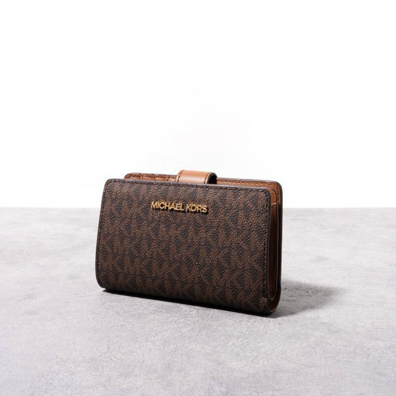 Jual Original Michael Kors MK Medium Logo Signature Monogram Bifold Bi ...