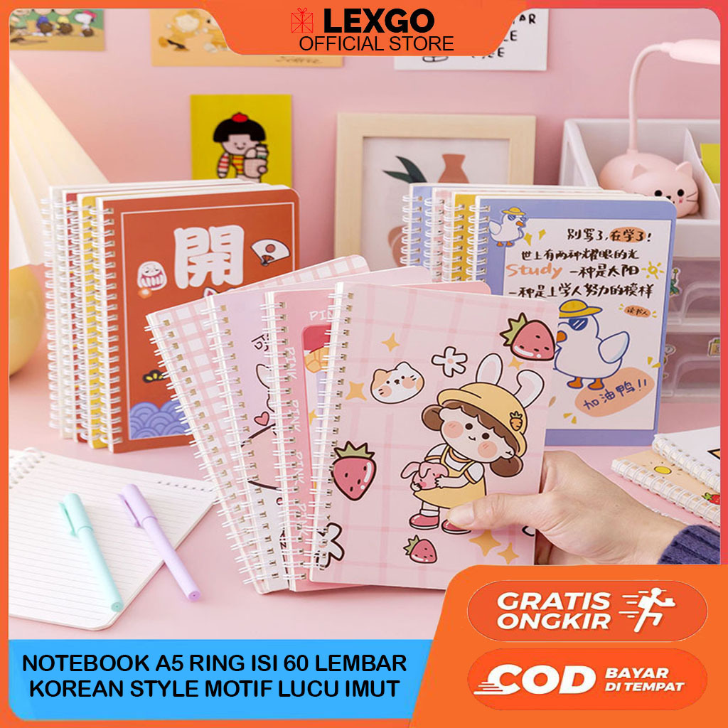 Jual Buku Catatan Notebook A5 Isi 60 Lembar Buku Diary Aesthetic Motif ...