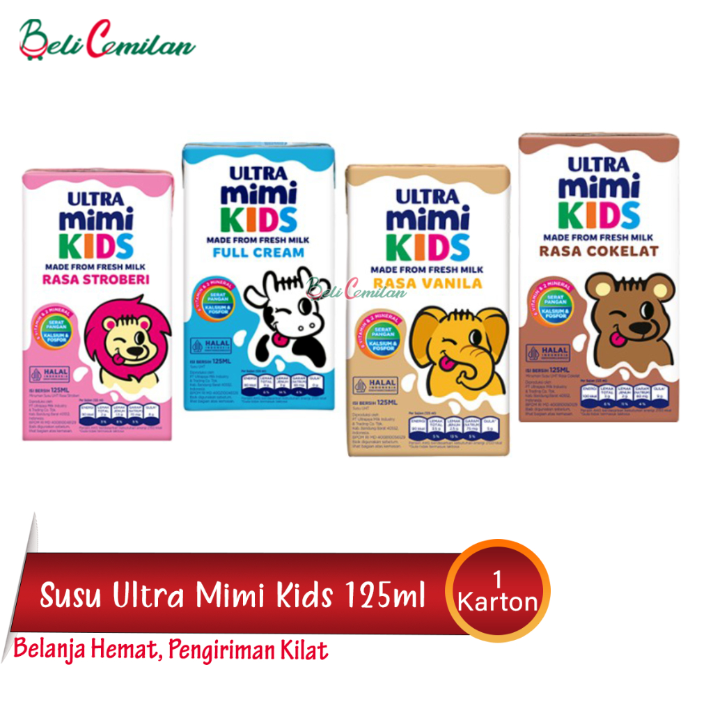 Jual Susu Ultra Mimi 125ml Aneka Rasa - Paket 1 karton isi 40pcs ...