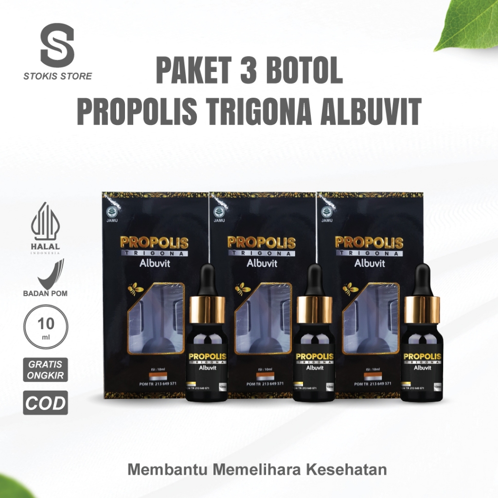 Jual Paket 3 Botol Propolis Trigona Albuvit Membantu Menjaga Kesehatan ...