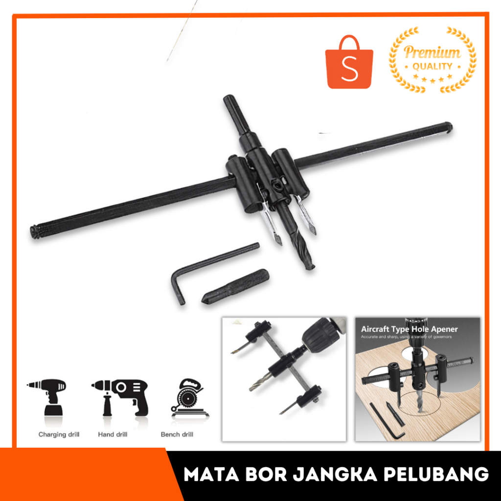 Jual Adjustable Circle Saw Hole Cutter Wood Mata Bor Jangka Pembuat ...