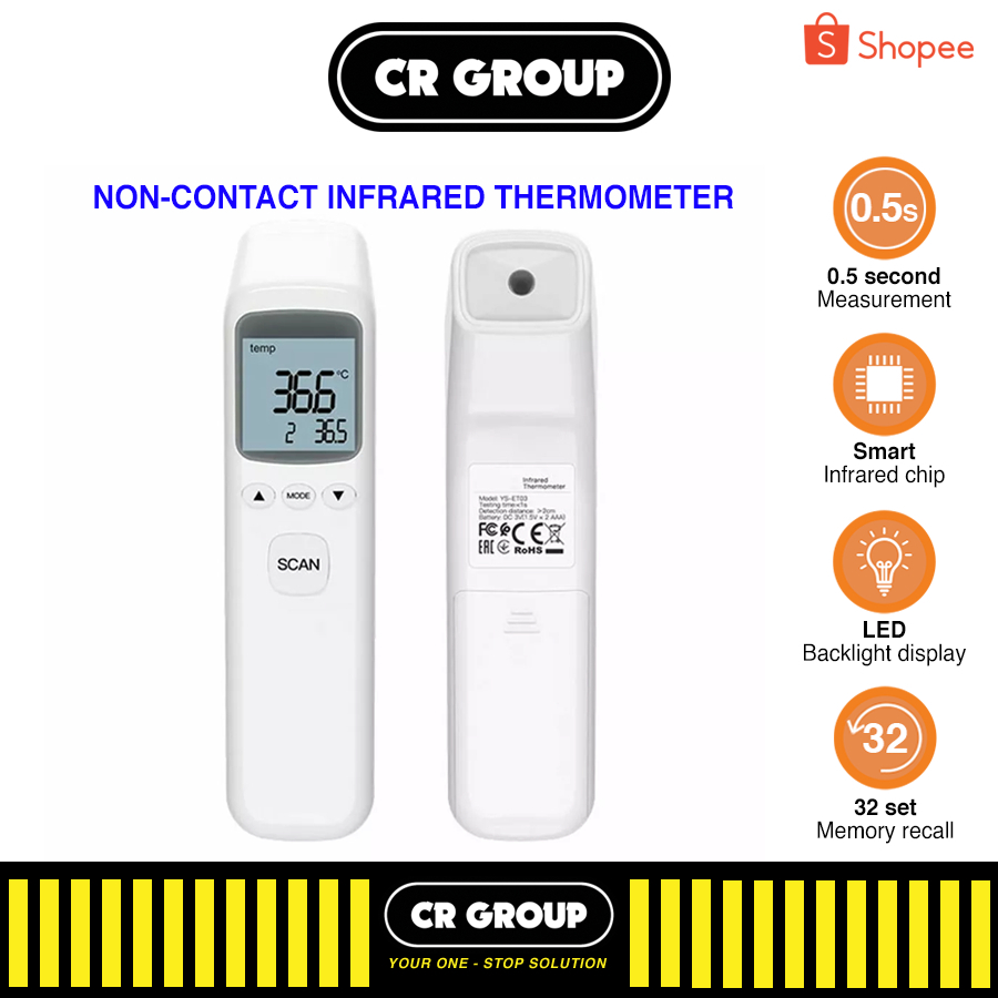 Jual [CRGROUP] Thermometer Alat Pengukur Panas Badan & Suhu Ruangan ...
