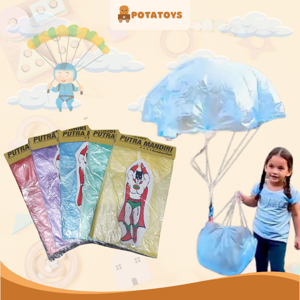 Jual Mainan Parasut Terjun Payung Plastik Jumbo / Mainan Jadul Parasut ...