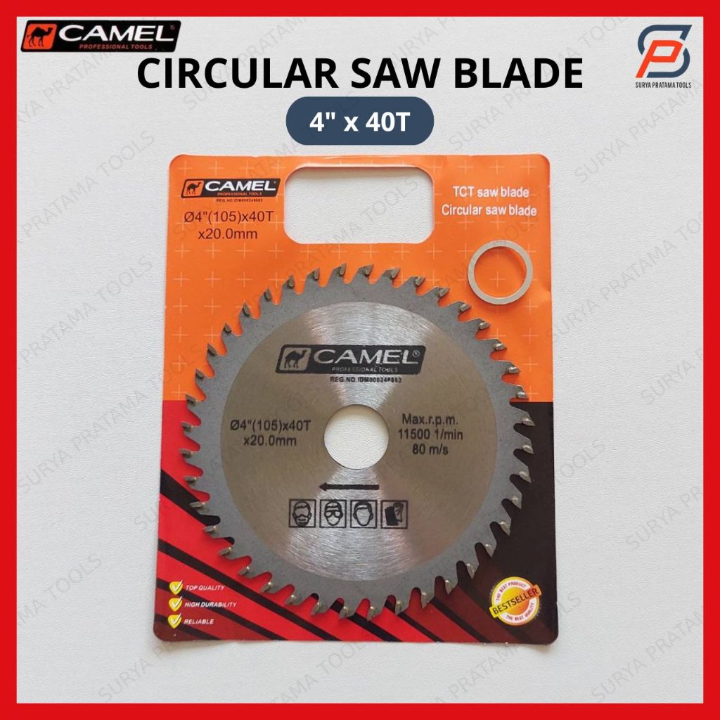 Jual Mata Gergaji Kayu 4 Inch x 40T Camel / Mata Potong Circular Saw Blade TCT 4" x 40T | Shopee ...