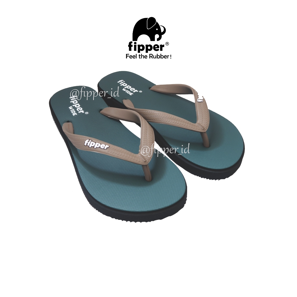 Jual Sandal Fipper Wide Original for Man/Woman - Green(Zuccini)/Black ...
