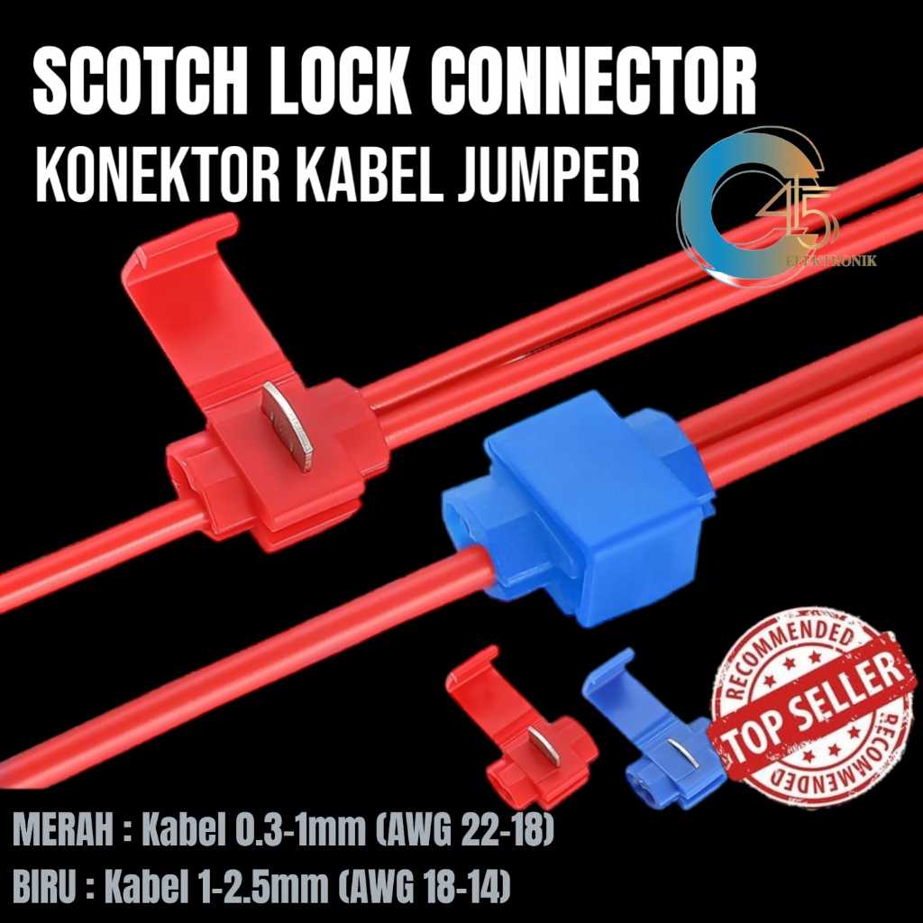 Jual Scotch Lock Quick Cable Connector Terminal Konektor Jumper 1 Pack ...