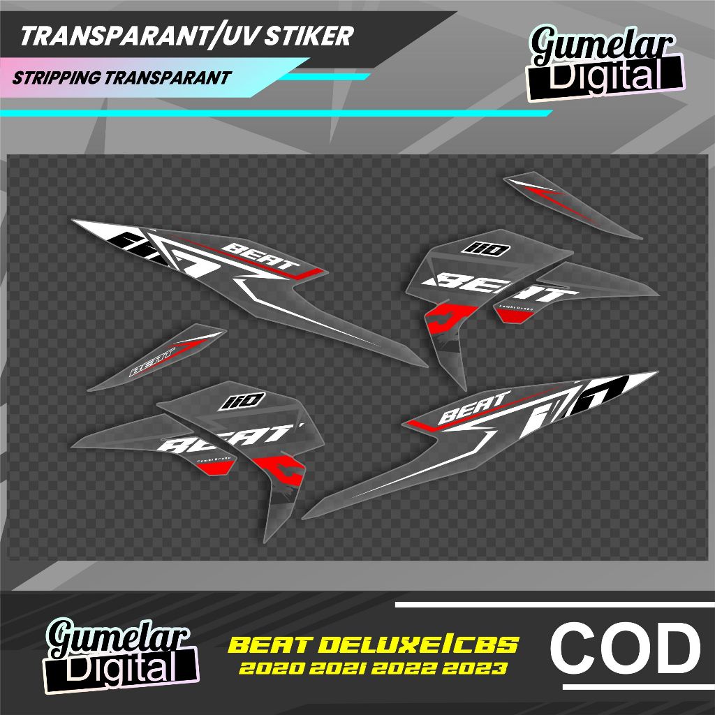 Jual STRIPING TRANSPARAN UV CLEAR SIMPEL HONDA BEAT DELUXE BEAT STREET ...