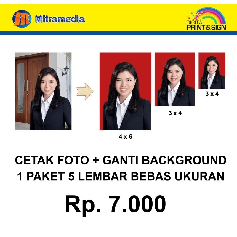 Jual Cetak Foto + Background 2x3, 3x4, 4x6 | Shopee Indonesia