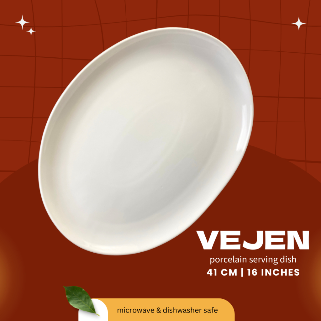 Jual VEJEN Piring Keramik | Porcelain Plate | Piring Saji Porselen ...