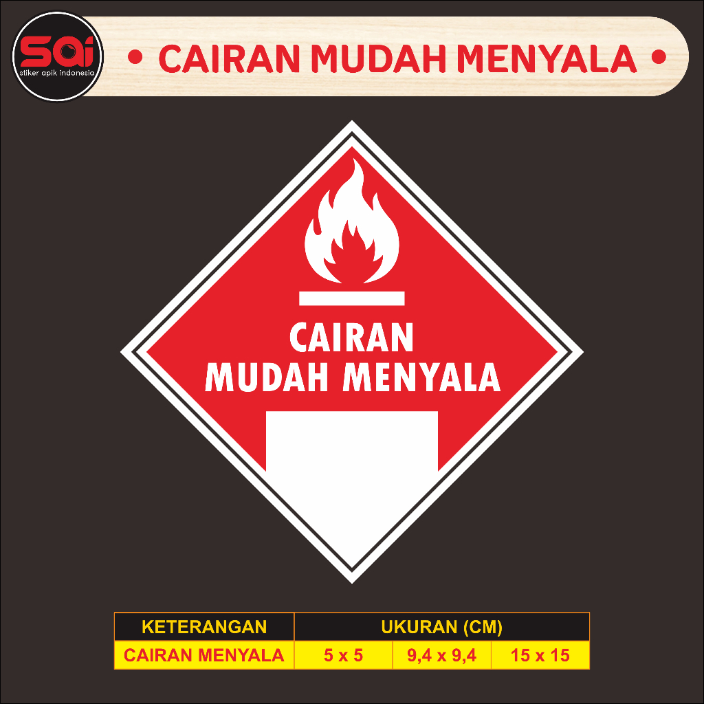 Jual stiker vinyl anti air LABEL LIMBAH B3 - BAHAN BERBAHAYA DAN ...