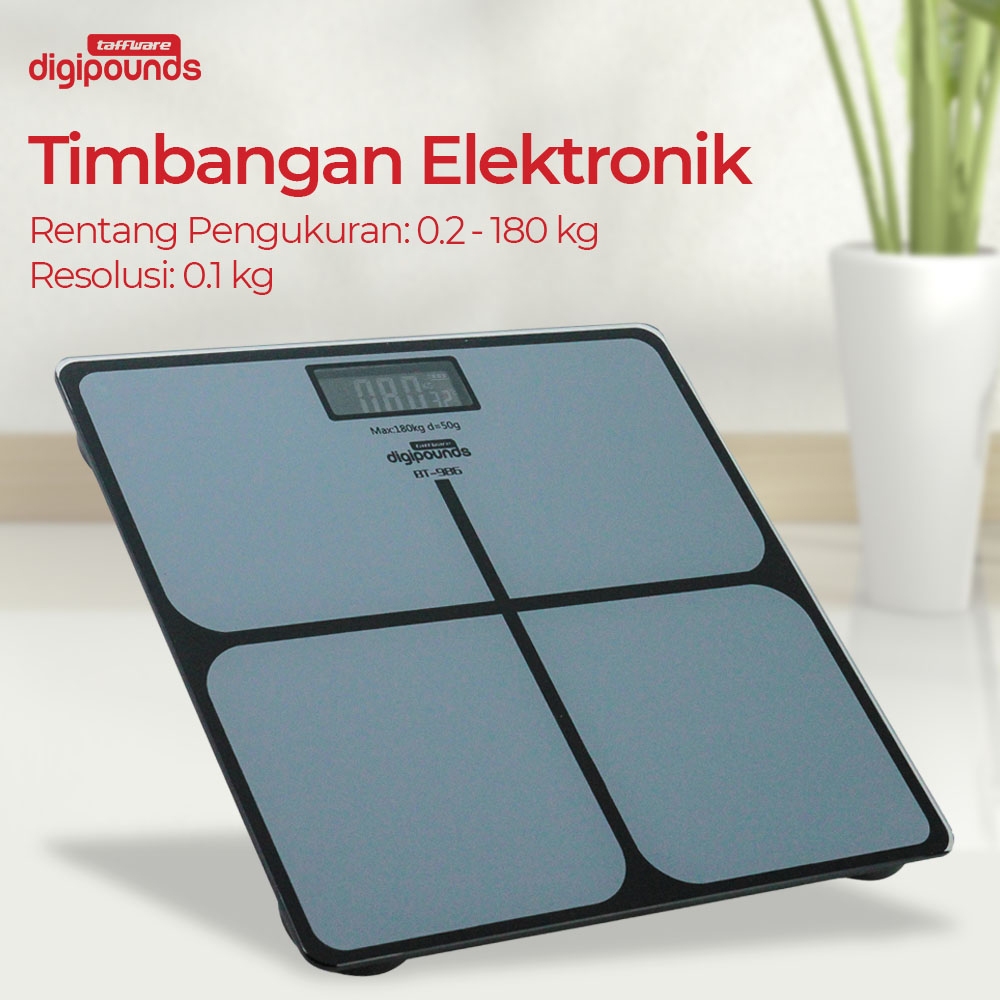 Jual {KACA PREMIUM} Timbangan Badan Digital Scale Temperature 180kg ...