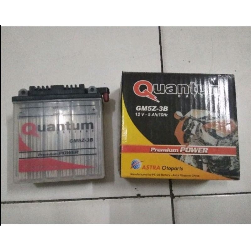 Jual Accu Aki GS Battery Astra Otoparts QUANTUM Type GM5-3B 12V-5Ah /10Hr PREMIUM POWER | Shopee ...
