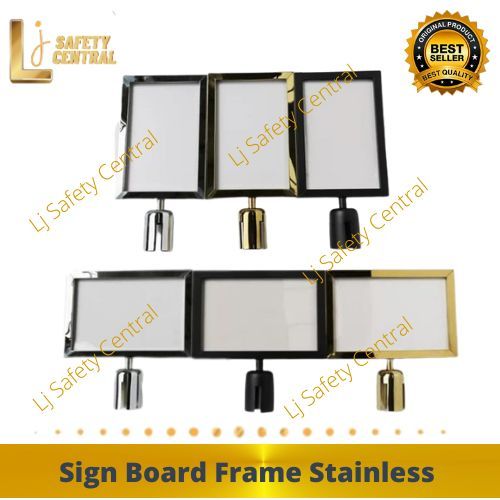 Jual Sign Board Frame Stainless Hitam A4 / Potrait & Landscape Poster ...