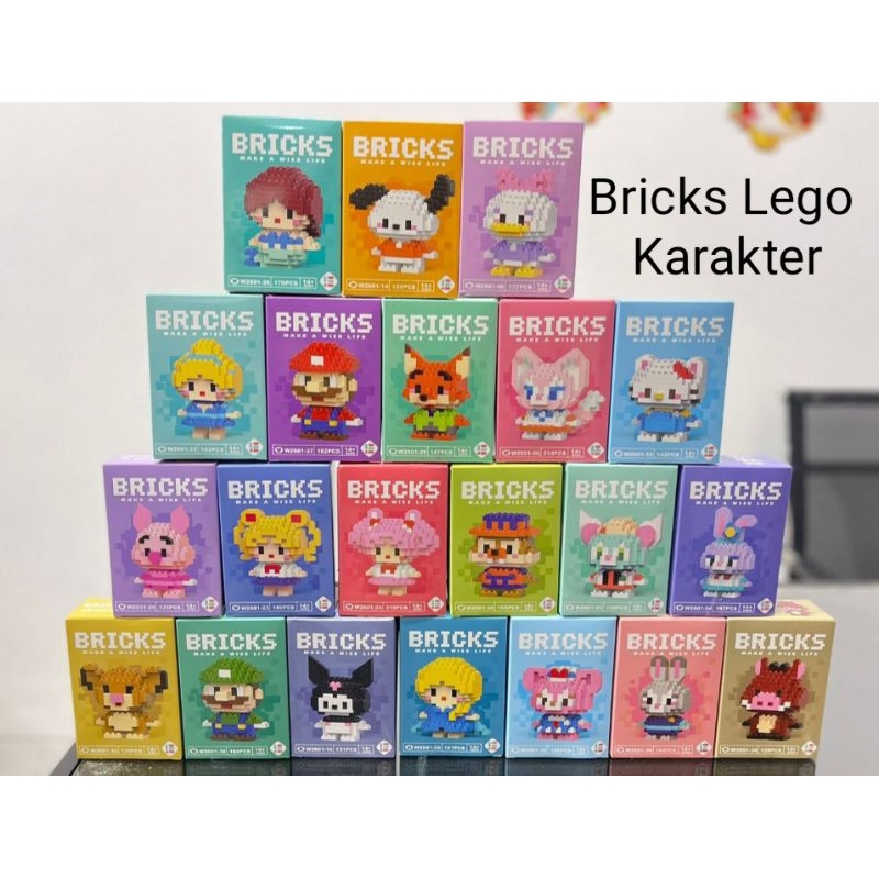 Jual Lego Bricks Kartun Karkater Lego Brick DIY Karakter Mainan Anak ...