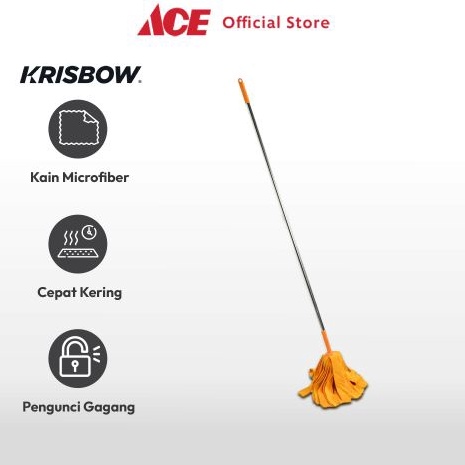 Jual Terkini Ace Krisbow Alat Pel Microfiber Bergagang Orange Pelan ...