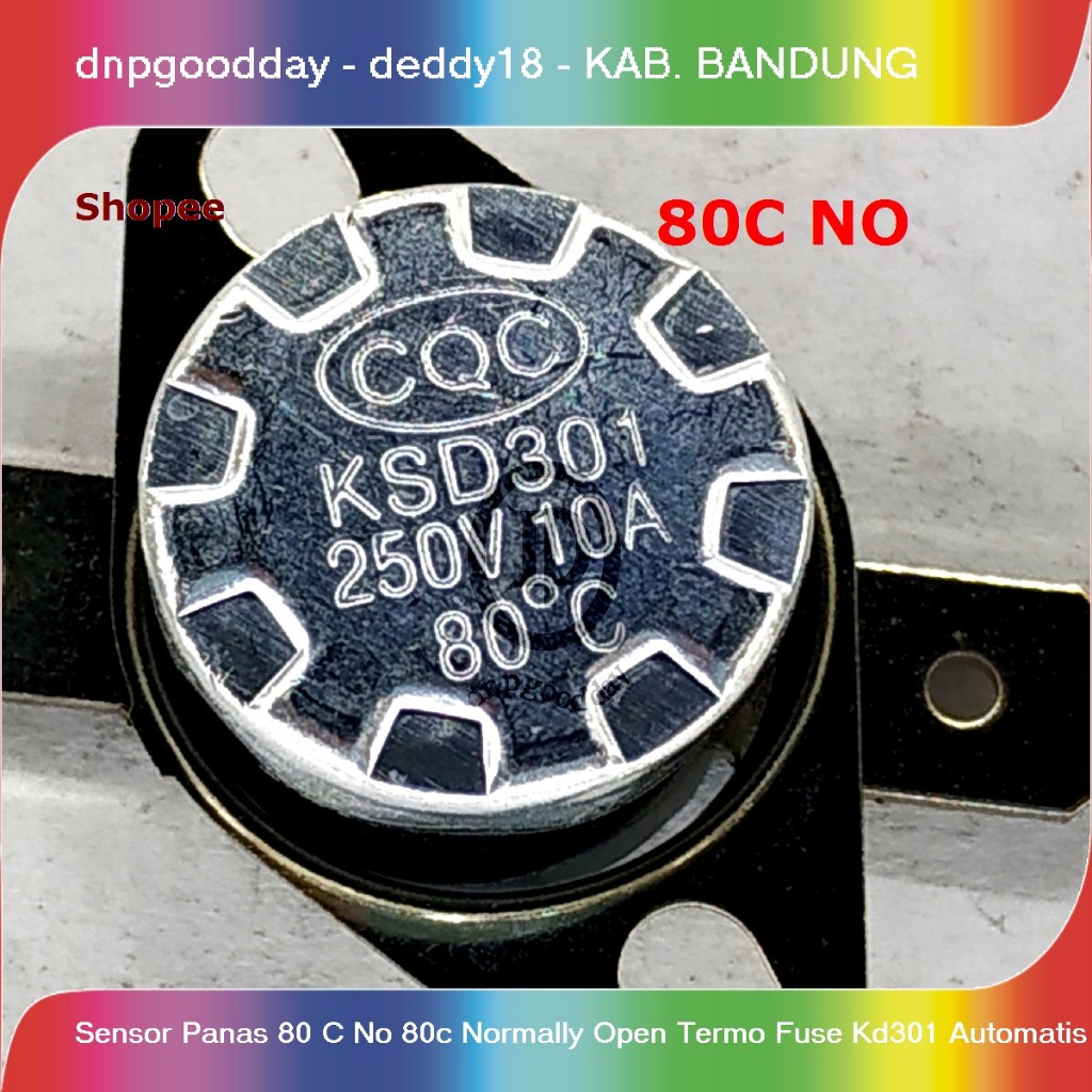 Jual sensor panas 80 c no 80c normally open termo fuse kd301 automatis ...