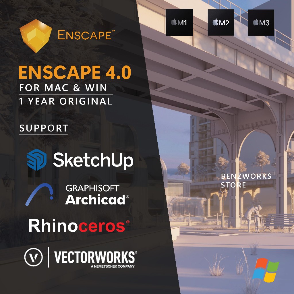 Jual ENSCAPE 3D 4.0 ORIGINAL 1 YEAR FOR WIN MAC M1 M2 M3 | Shopee Indonesia