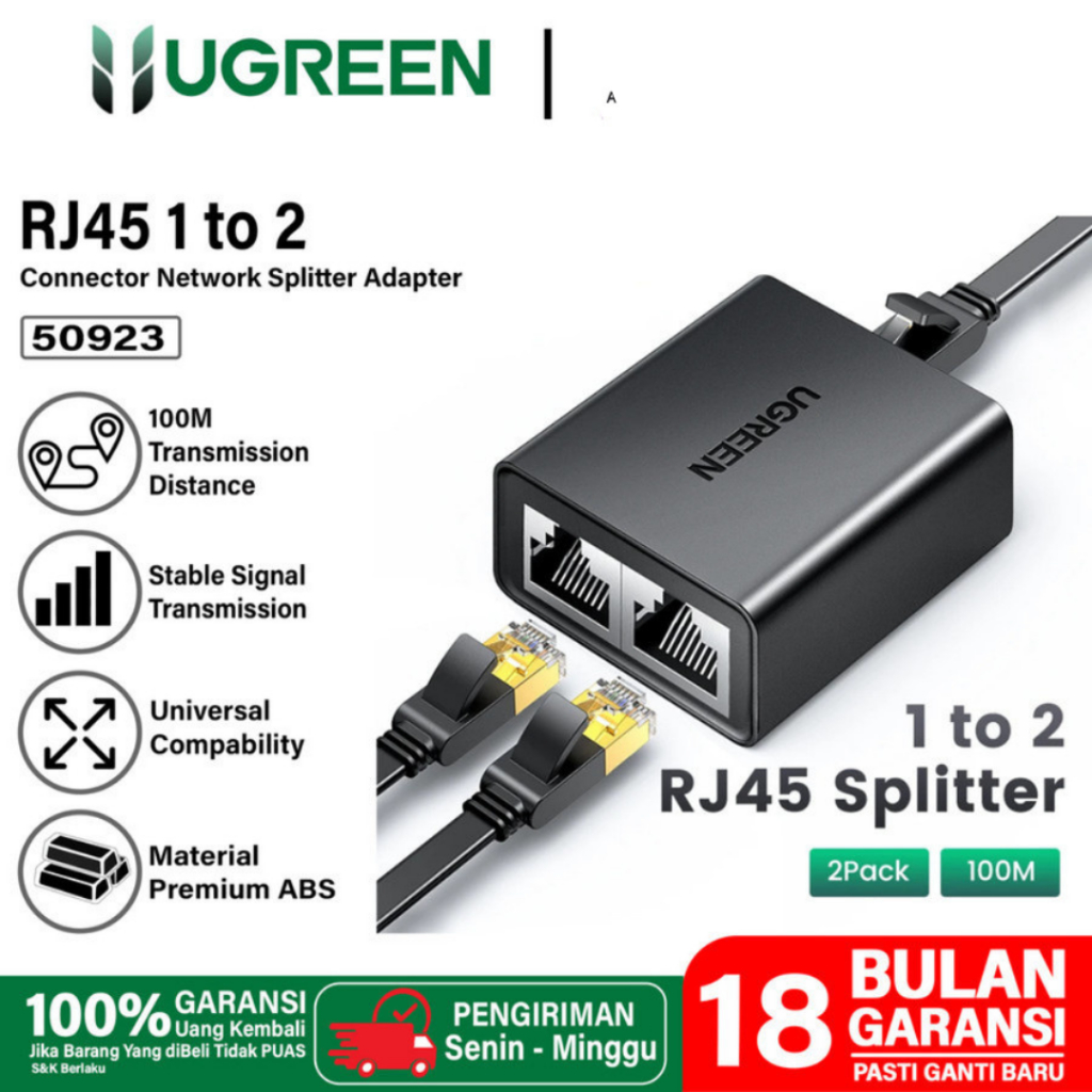 Jual UGREEN 50923 RJ45 SPLITTER / Lan 1 to 2 Network Splitter 2 pack ...