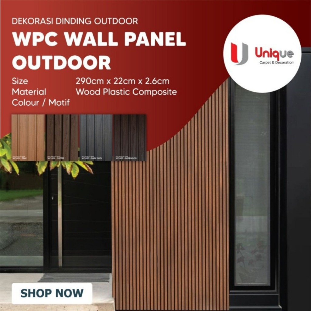 Jual Wallpanel Outdoor Motif Kayu / Dekorasi Dinding Modern / Kisi Kisi ...