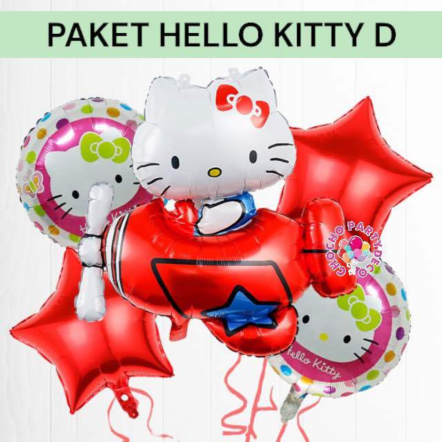 Jual Paket Balon HELLO KITTY D / Dekorasi Ulang Tahun Hello Kitty ...