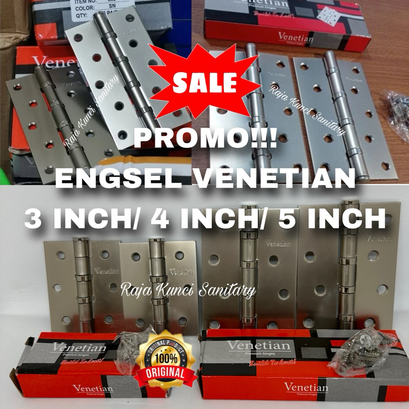 Jual Engsel Venetian/ 3 Inch/ 4 Inch/ 5 Inch/ Silver/ Bobok Pintu ...