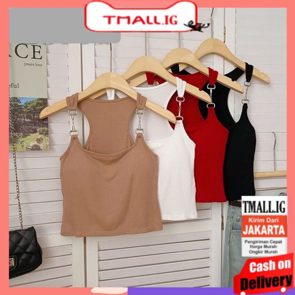 Jual ♕ Tmall ♕ TM-274 Tanktop Sport Wanita Kekinian Tanktop Bra Fashion Trendy Import Atasan ...