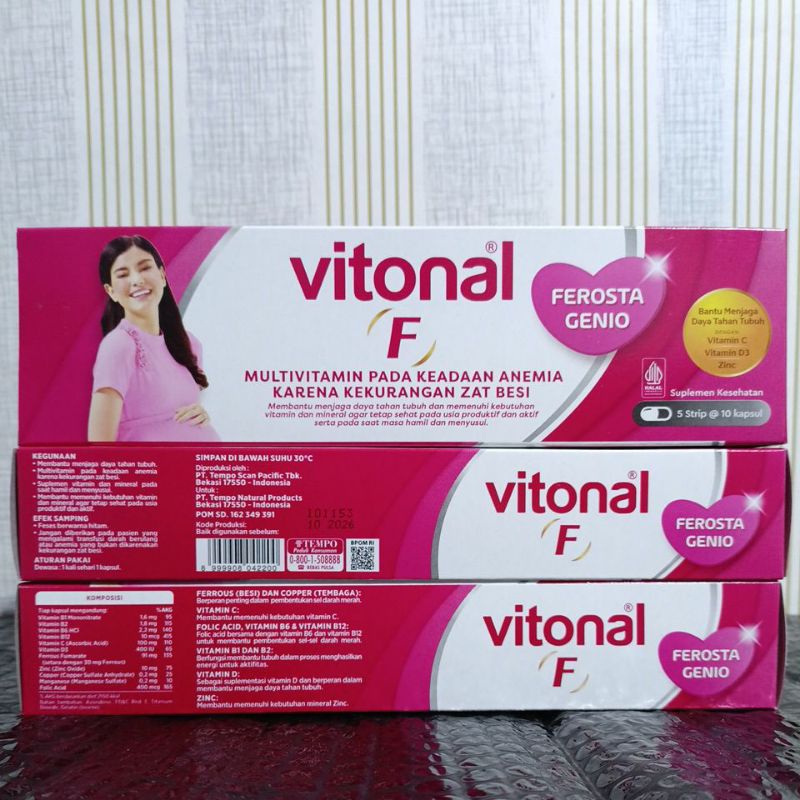 Jual ORIGINAL VITONAL F MULTIVITAMIN SAAT ANEMIA HALAL MUI | Shopee ...