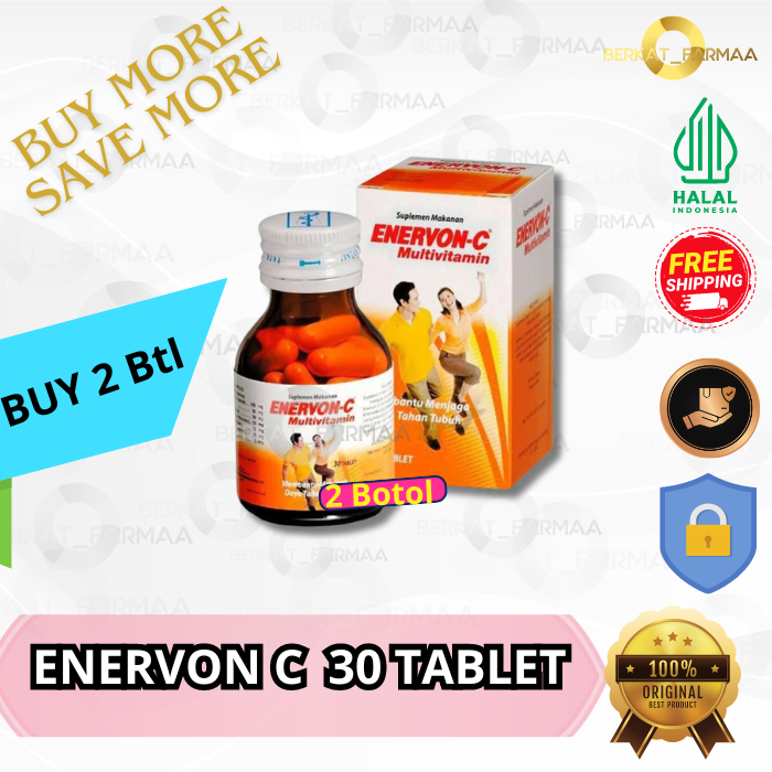 Jual Enervon-C Botol Isi 30 Tablet - Vitamin C- Daya Tahan Tubuh ...