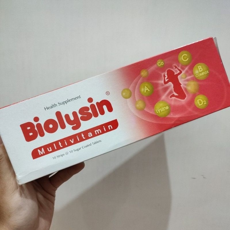 Jual Biolysin Multivitamin STRIP 10 TABLET dewasa | Shopee Indonesia