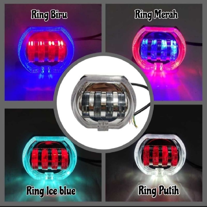 Jual LAMPU BILED DAYMAKER 4 LENSA SHROUD BMW 8D LAMPU TEMBAK CUT OFF ...