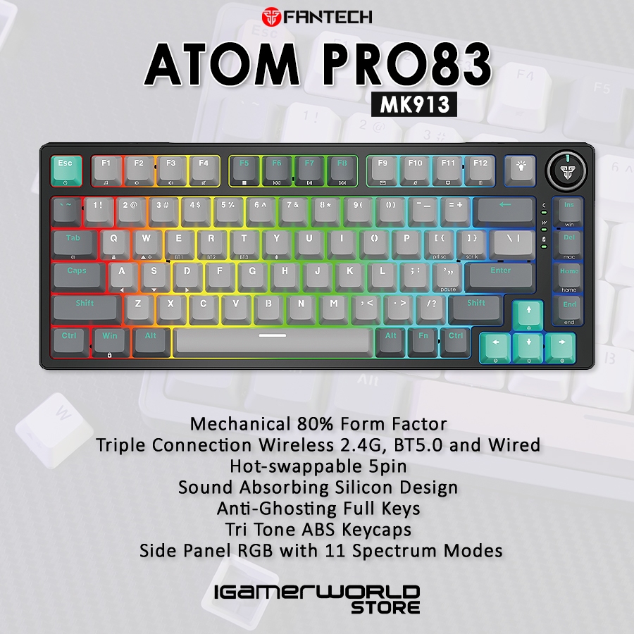 Jual Fantech ATOM PRO SERIES Wireless RGB Mechanical Gaming Keyboard ...