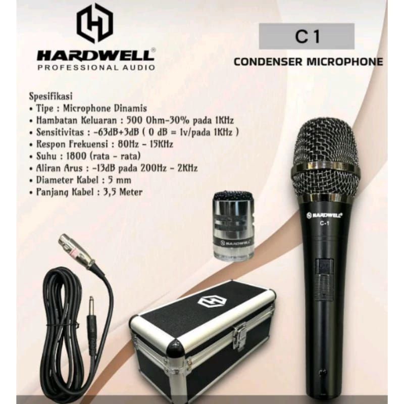 Jual Mic Condenser kabel HARDWELL Pro 99C /C1 C 1 kualitas terbaik ...