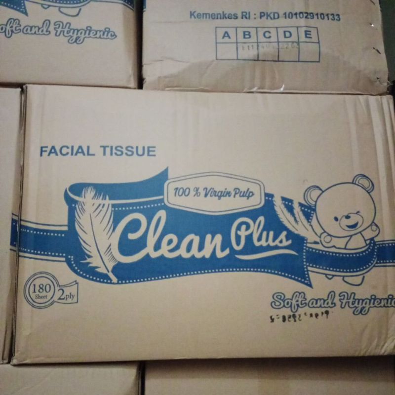 Jual Tissue Clean plus 2 ply 180 Sheet isi 60 pack | Shopee Indonesia