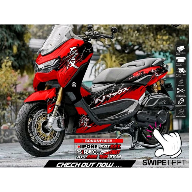 Jual stiker decal all new nmax full body motif kanji merah | Shopee ...