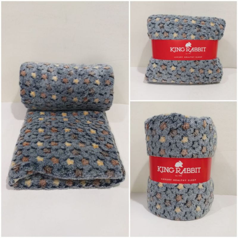 Jual King Rabbit Thermal Blanket Selimut Fleece 150 x200 cm | Shopee ...
