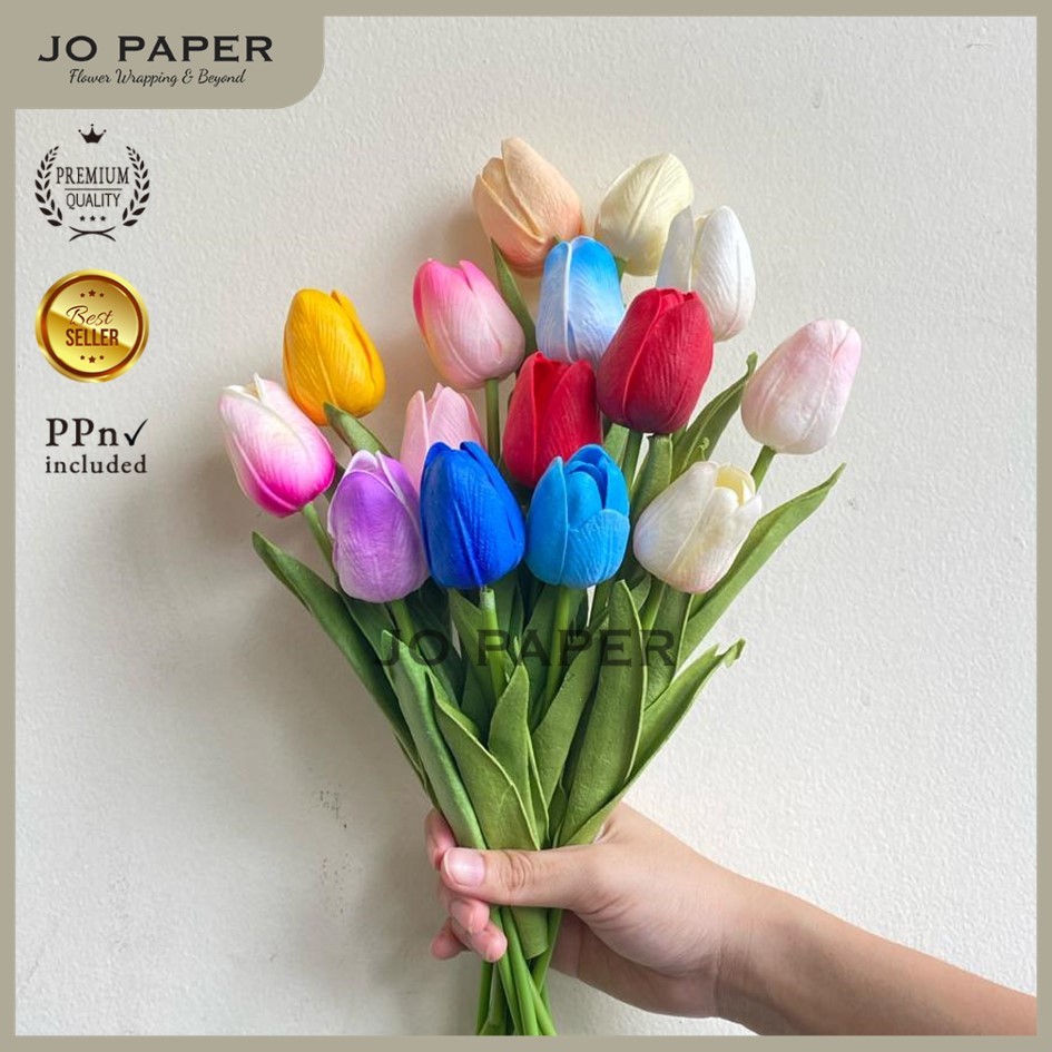 Jual [1 Tangkai] Tulip Latex Artificial Flower Premium Grade A / Bunga ...