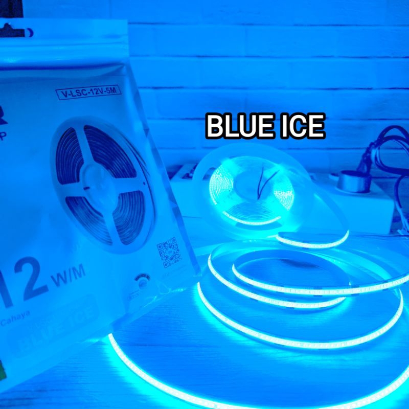 Jual VDR LED STRIP COB WARNA CAHAYA BLUE ICE / ICE BLUE / ES BIRU ...