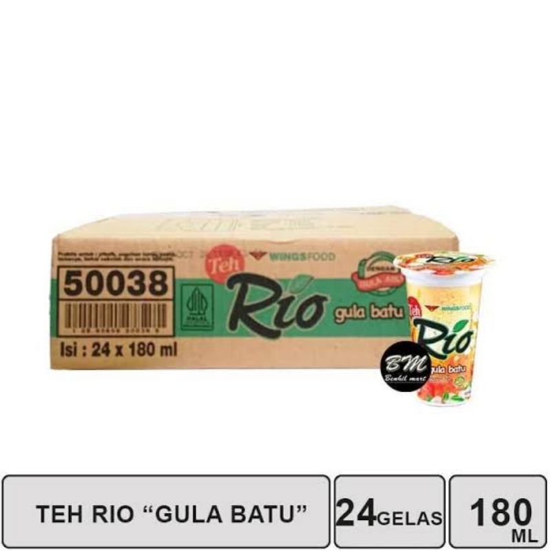 Jual Teh Rio Gula Batu Dus isi 24 x 180 ml | Shopee Indonesia