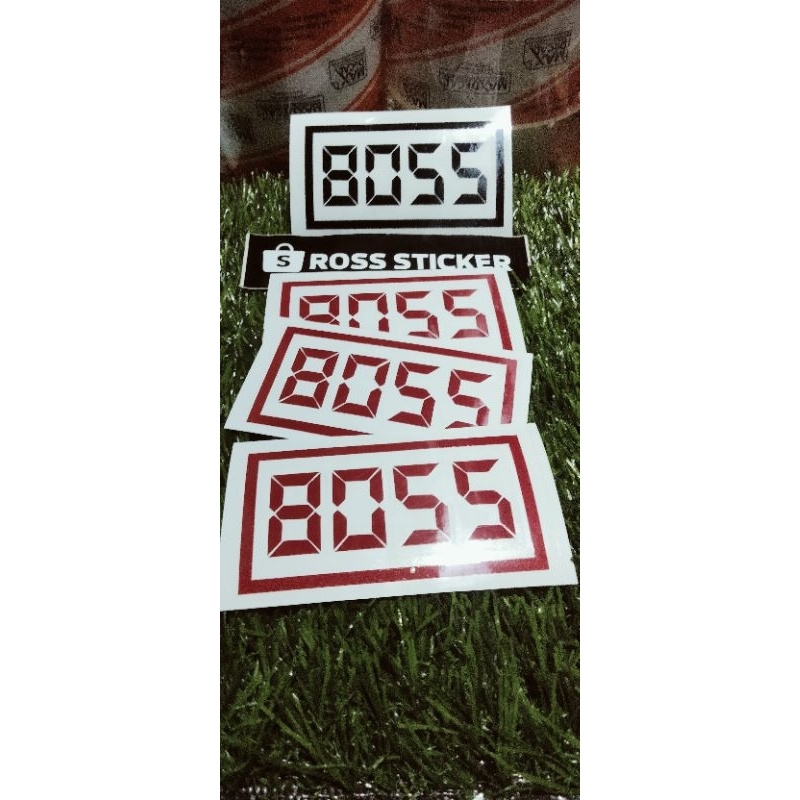 Jual cutting sticker BOSS, sticker cutting aksesoris helm motor ...