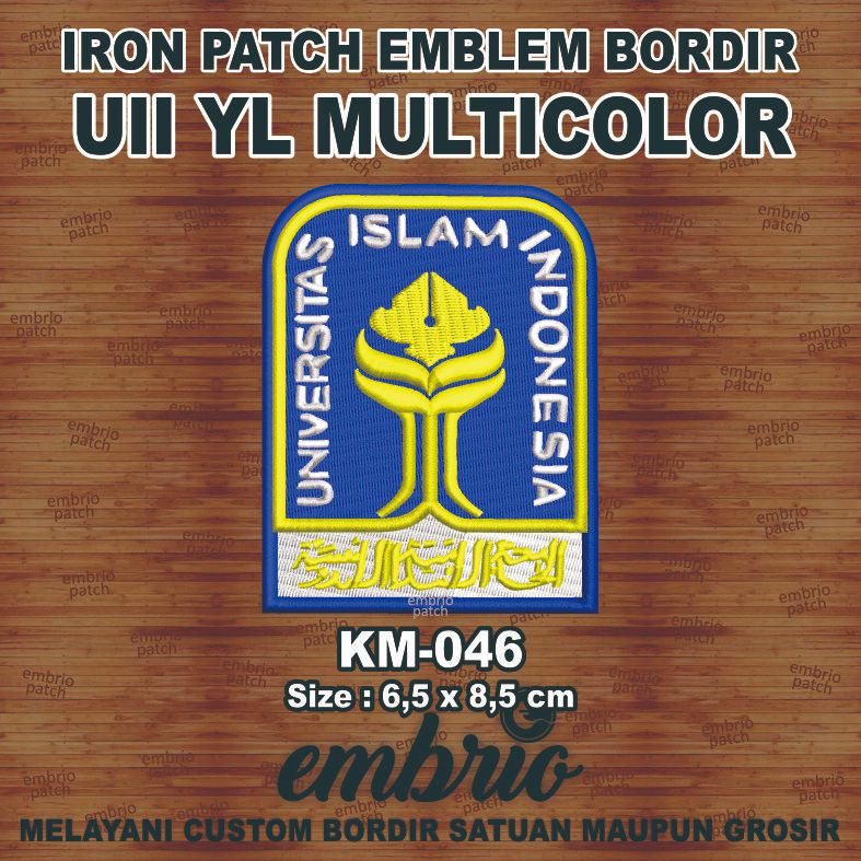 Jual KM-046 Emblem logo UII Patch bordir Universitas Islam Indonesia ...